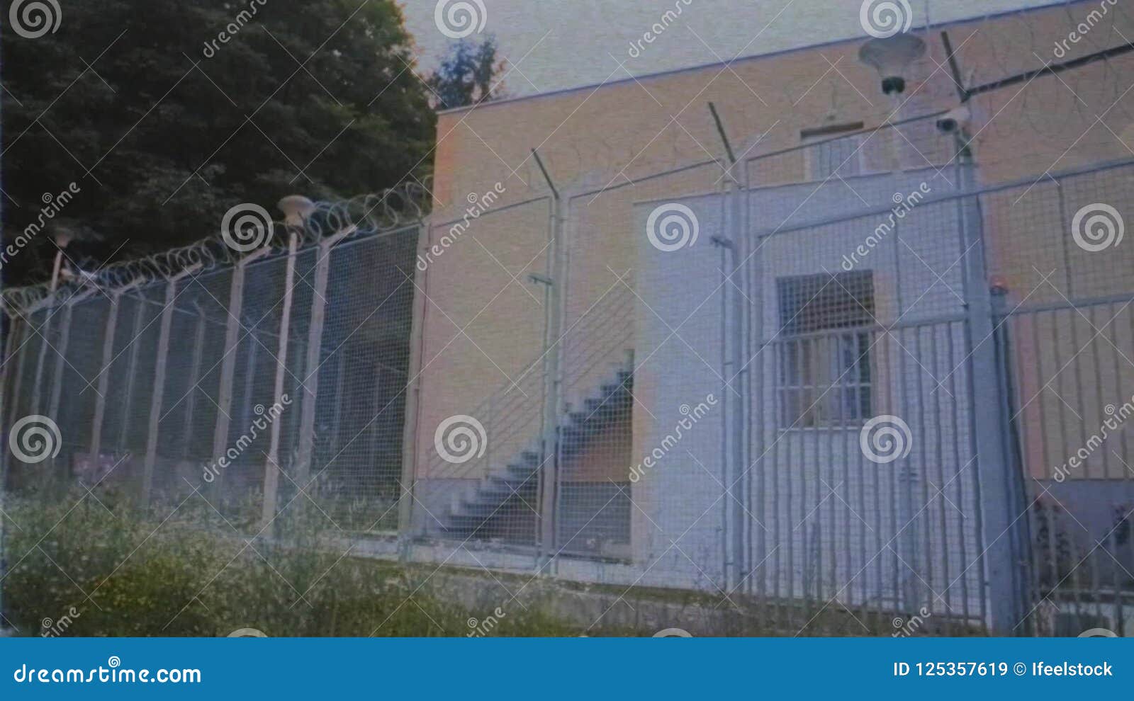 High-security Prison-like Modern Compound Prison Stock Video - Video of ...