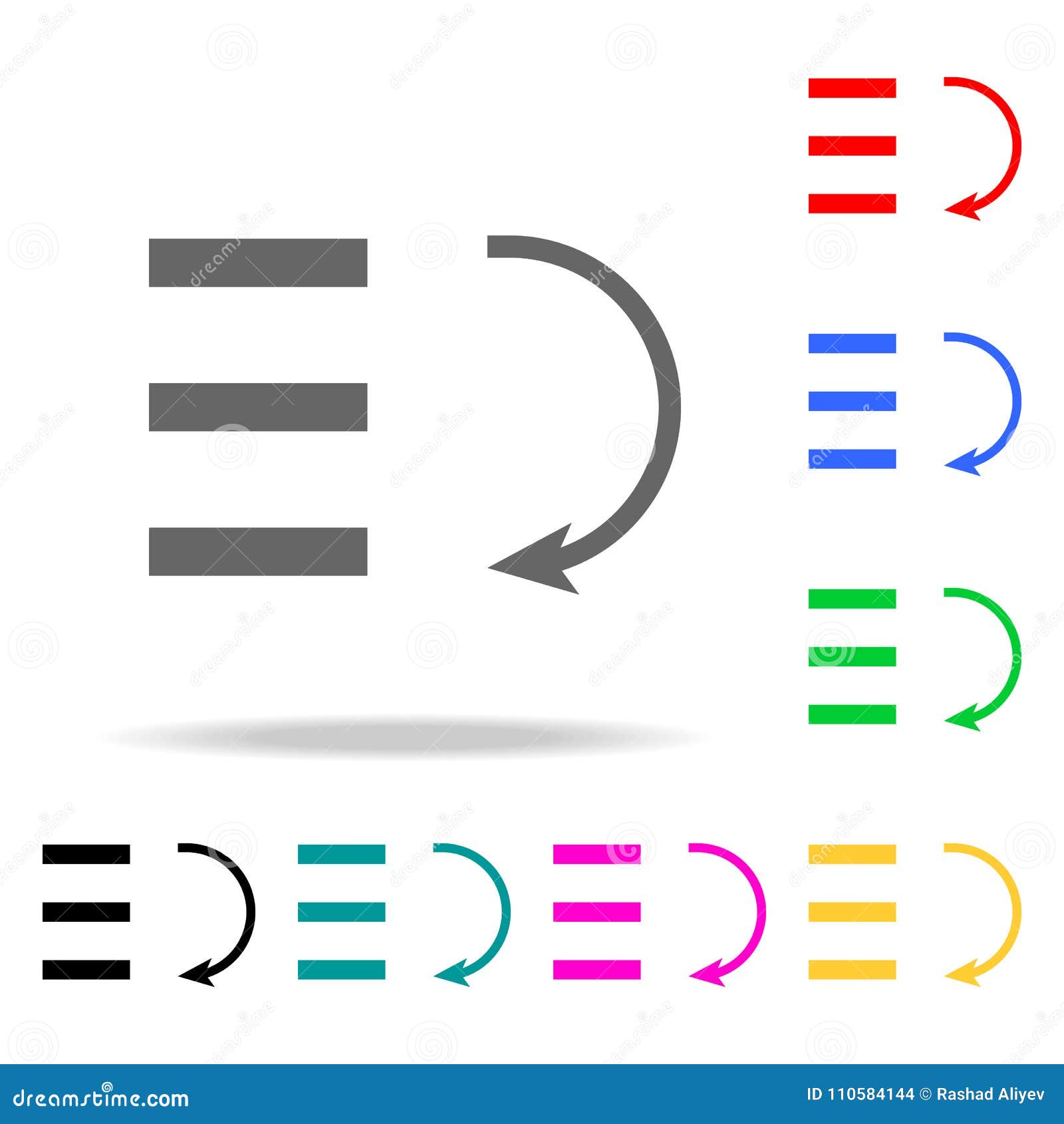 Bars Graphic Descending Icon. Elements in Multi Colored Icons for ...