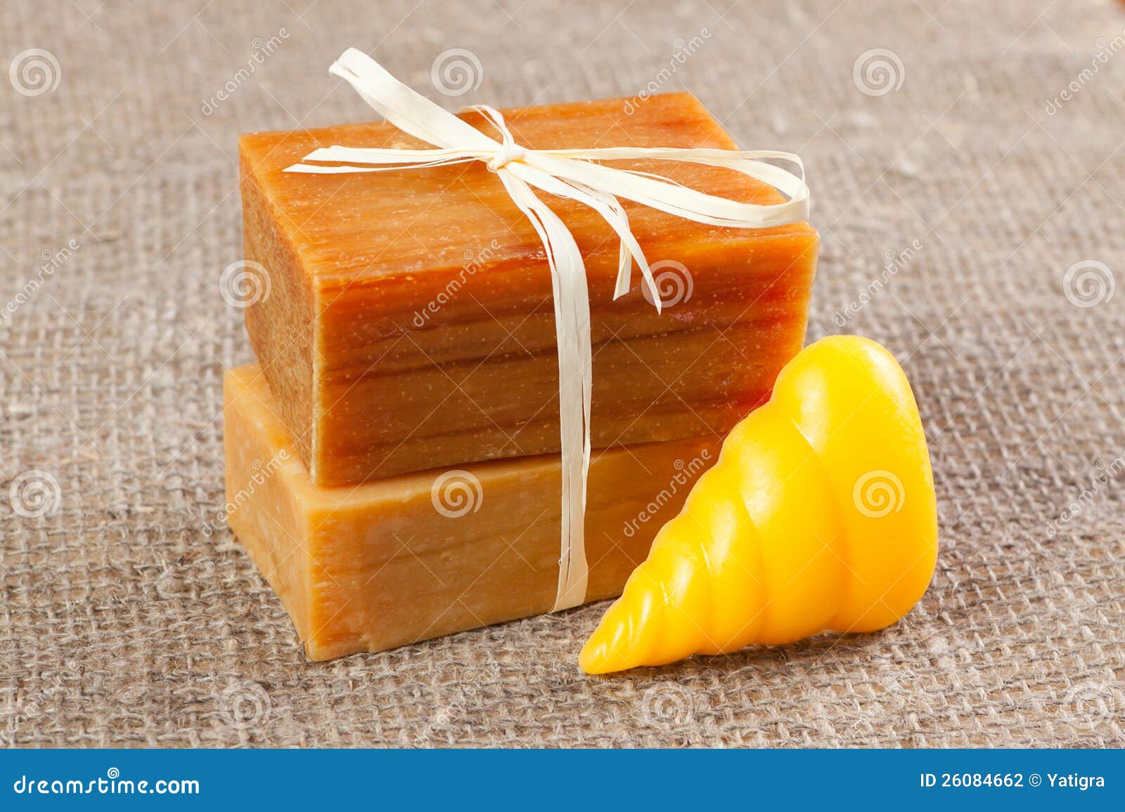Bars of handmade soap stock photo. Image of ribbon, cleaning - 26084662