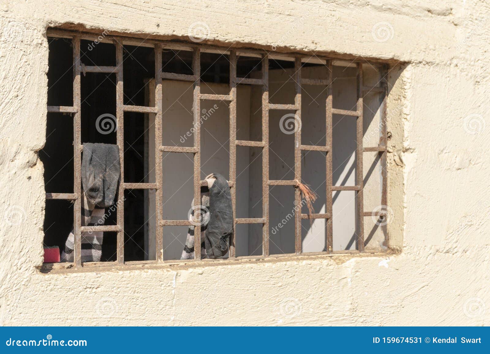 Bars on a Open Window stock image. Image of protecting - 159674531