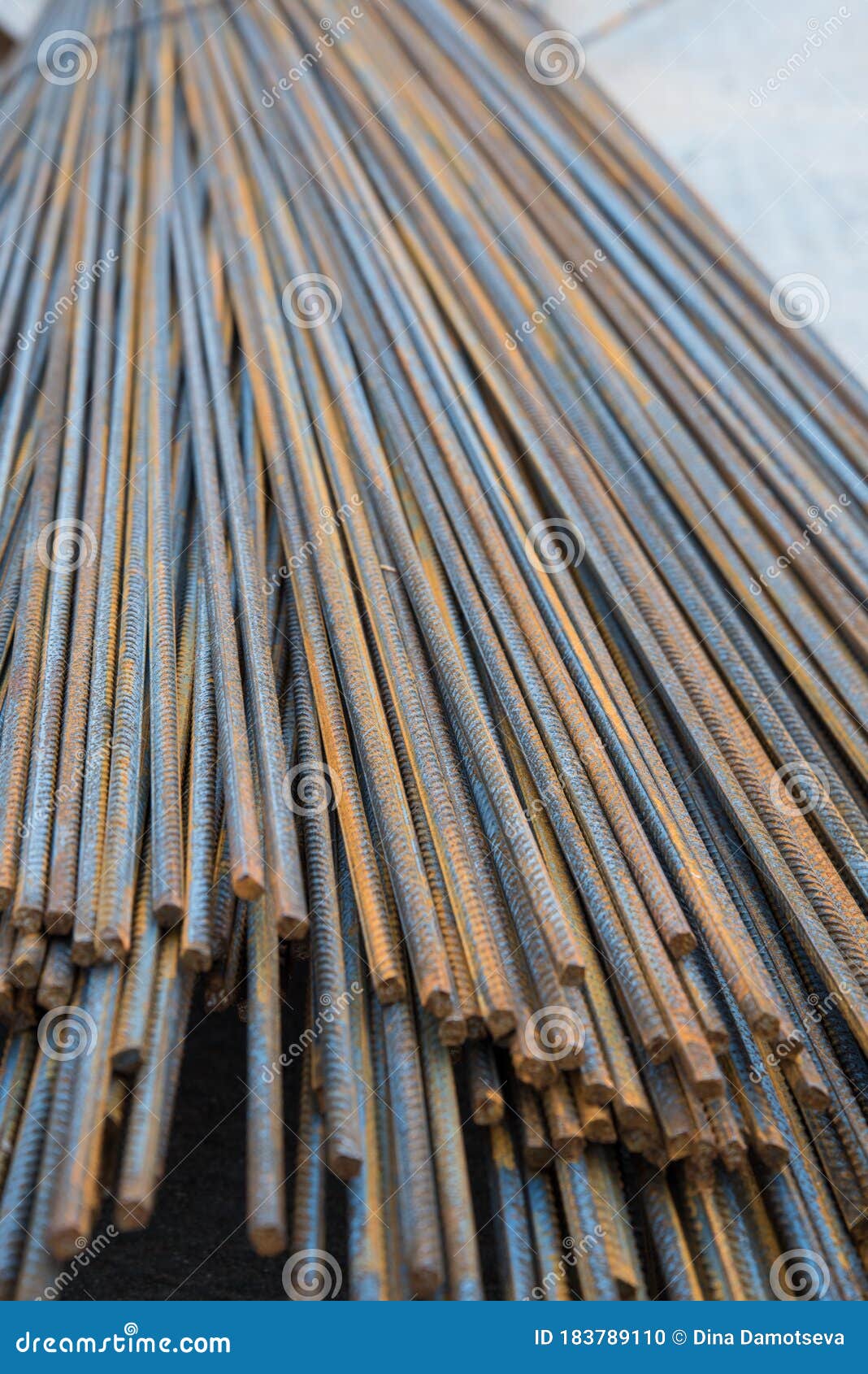 Bars of Rebar Close-up. Rust. Background, Texture Stock Photo - Image ...
