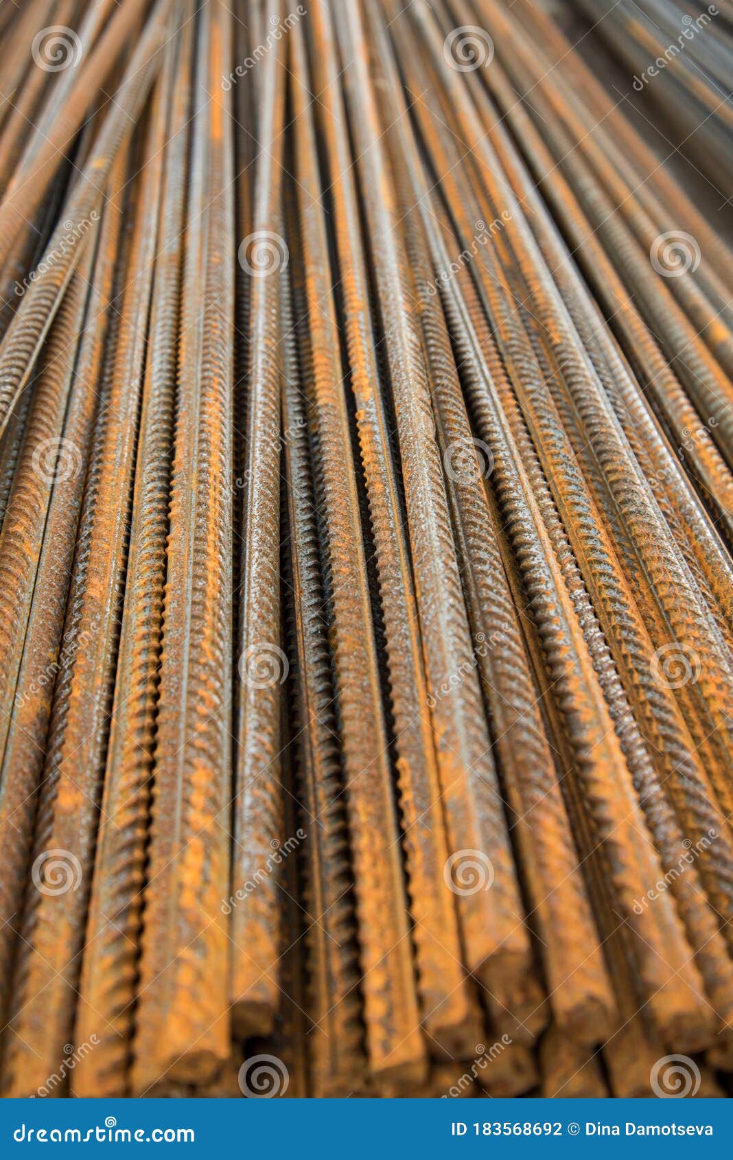 Bars of Rebar Close-up. Rust. Background, Texture Stock Photo - Image ...