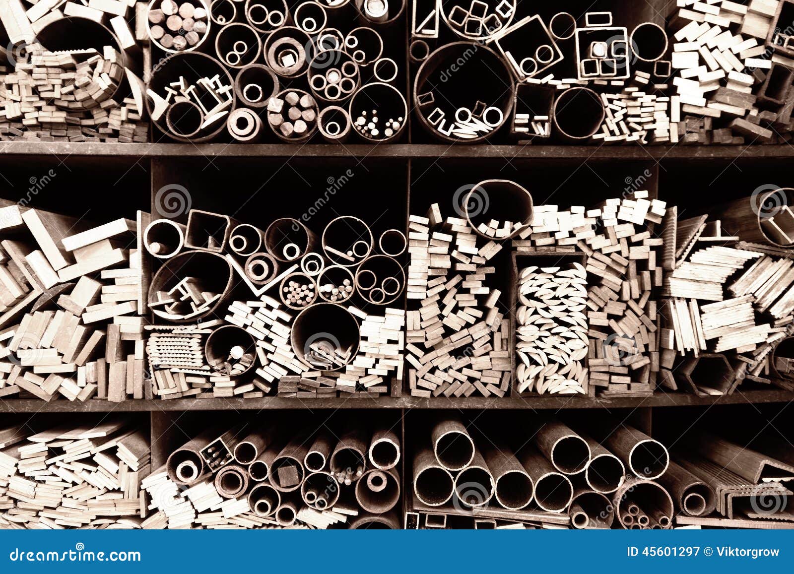 Bars, Tubes of Different Sizes and Shapes Stock Image - Image of ...