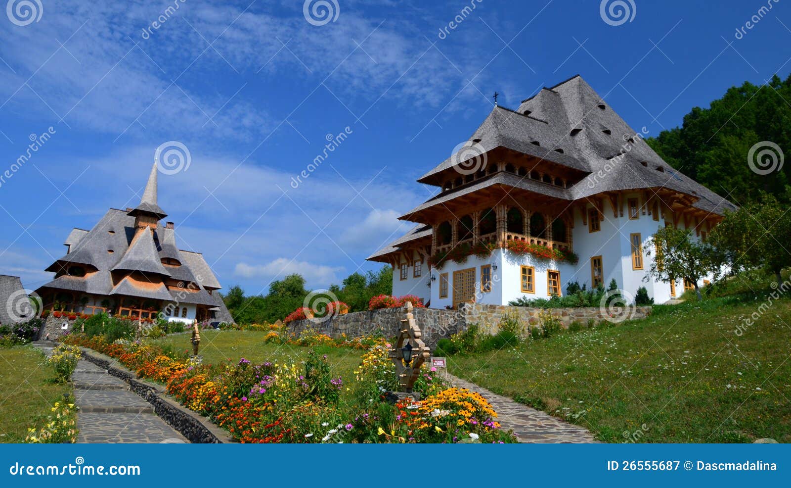 Barsana Monastery, Romania stock image. Image of wooden - 26555687
