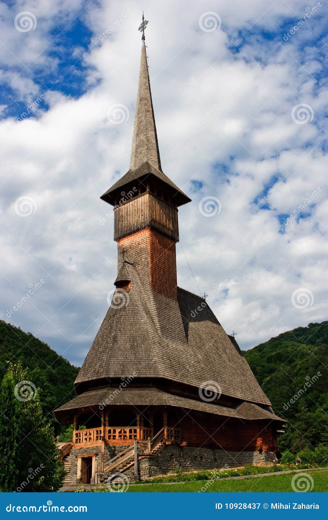 Barsana Monastery Wooden Church Stock Image - Image of attraction ...