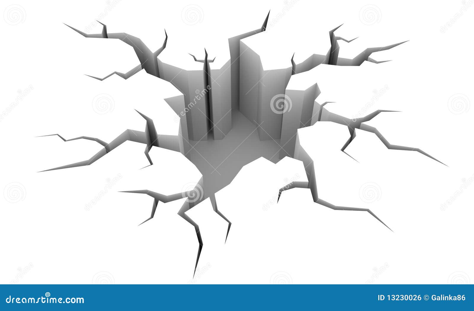 Barst stock illustratie. Illustration of precipatie, gespleten - 13230026