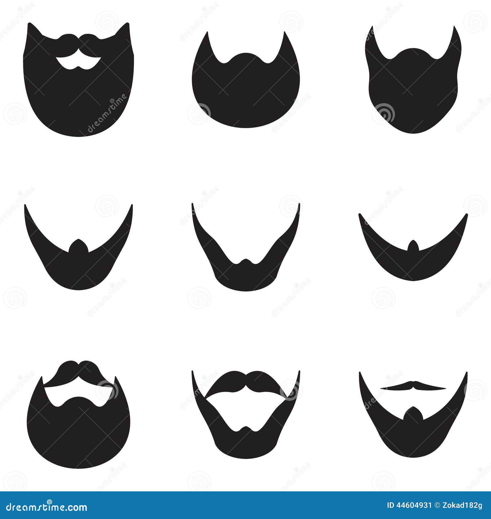 Bart-Ikonen vektor abbildung. Illustration von gesichtsbehandlung ...