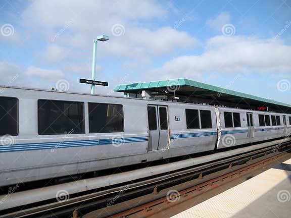 BART Train Pulls into West Oakland Station Editorial Stock Image ...