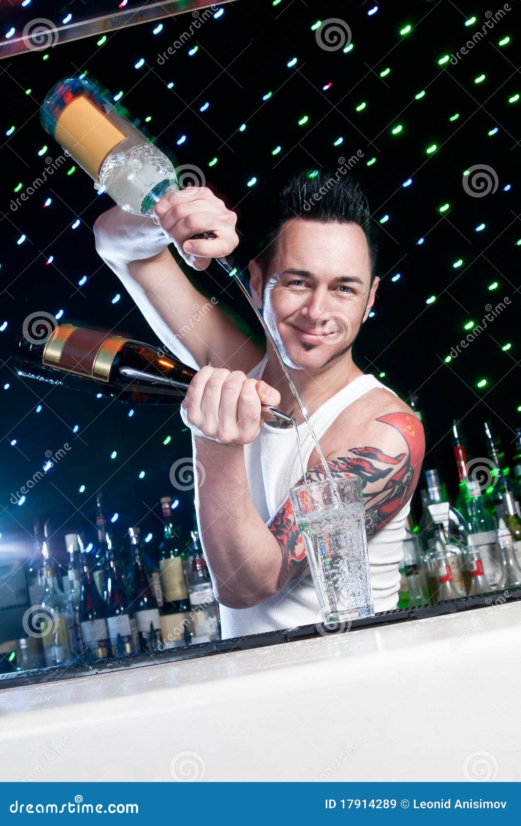 Bartender stock image. Image of alcohol, restaurant, casual - 17914289