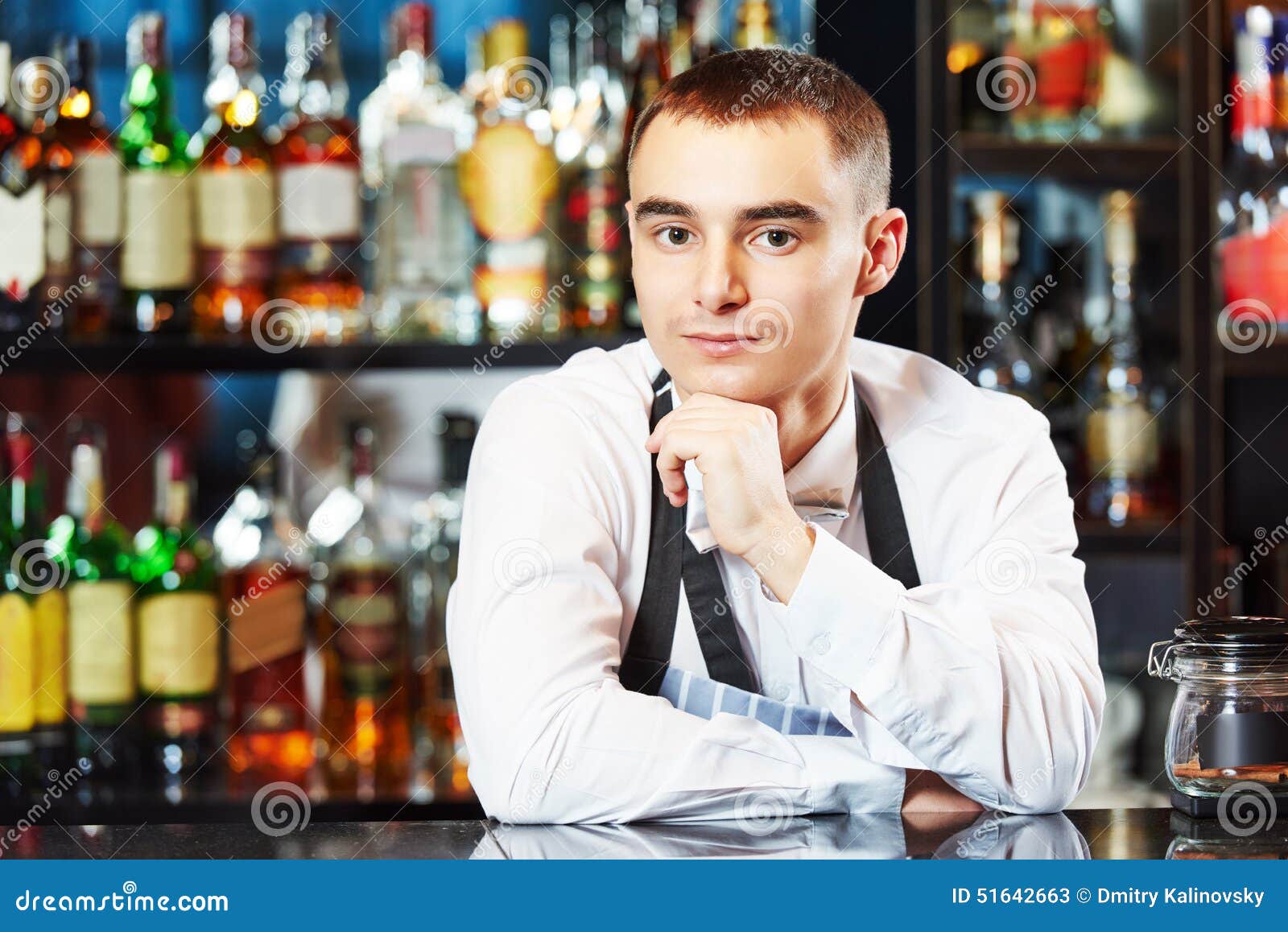 Bartender at bar stock image. Image of adult, craftsman - 51642663
