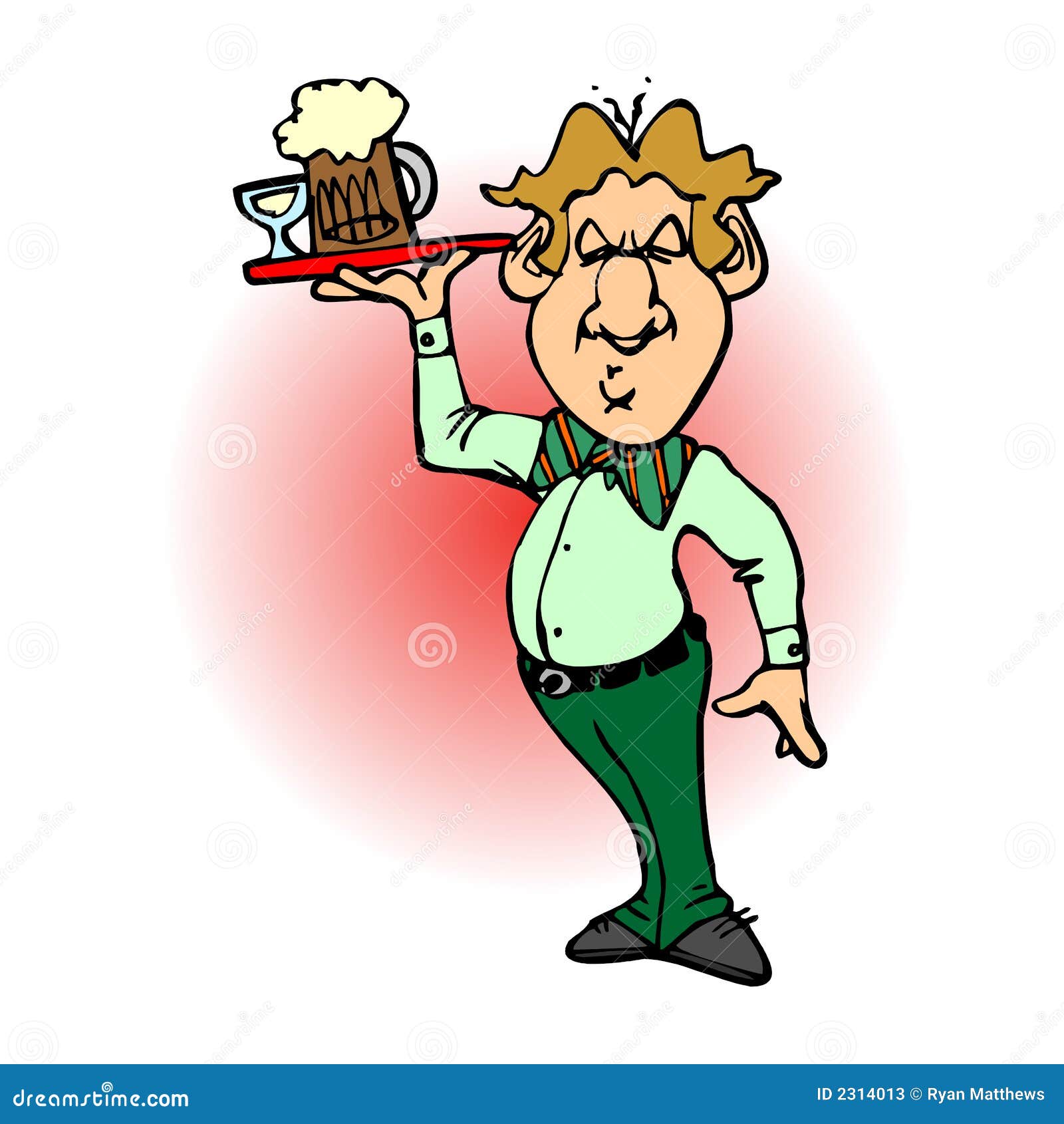 Bartender Cartoon 01 stock vector. Illustration of management - 2314013