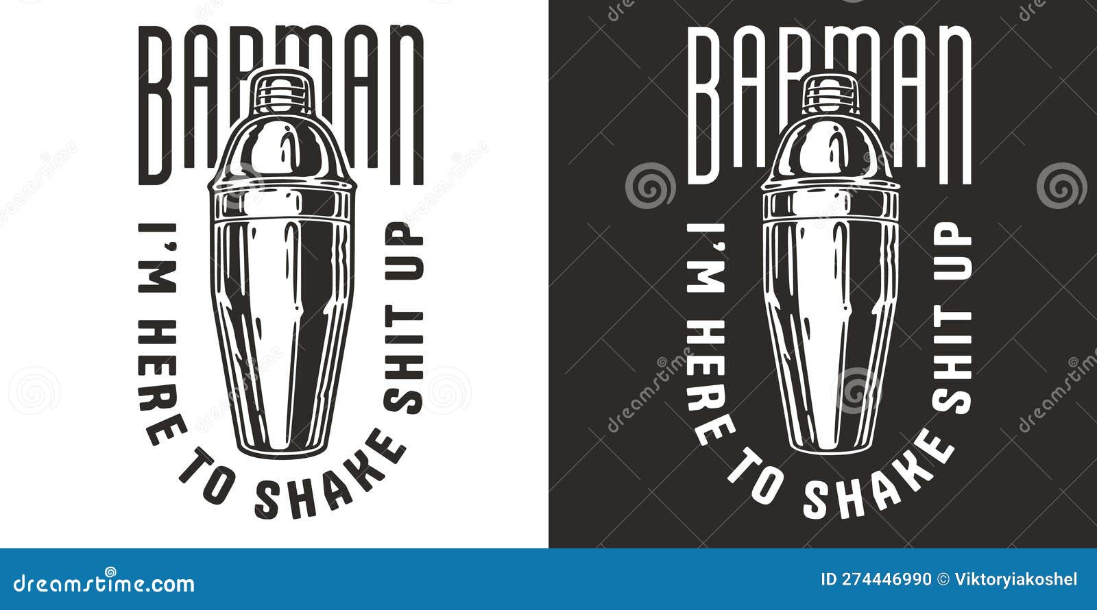 Bartender Cocktail Shaker for Bartending. Chromed Metal Boston Shaker ...