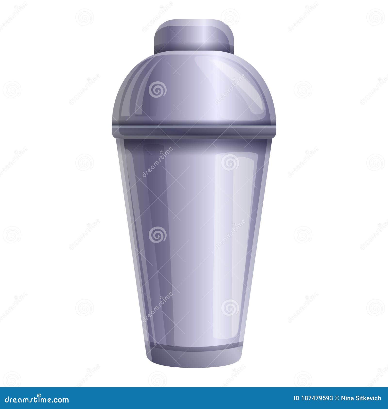 Bartender Cocktail Shaker For Bartending. Chromed Metal Boston Shaker ...