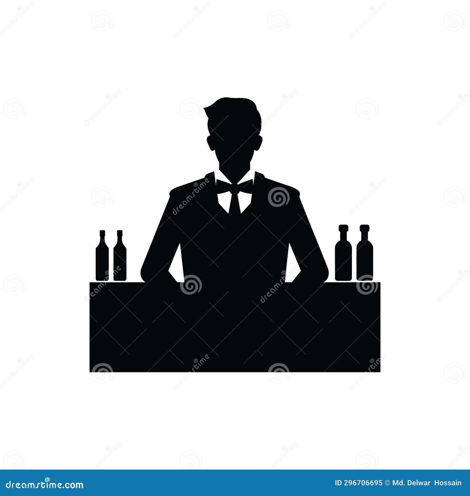 Bartender Icon stock illustration. Illustration of mixology - 296706695