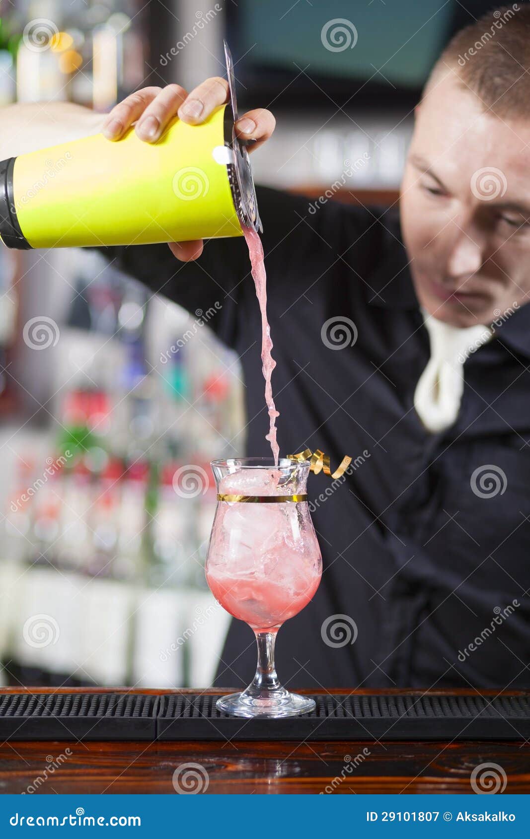 Bartender is Making Cocktail Stock Image - Image of alcohol, night ...