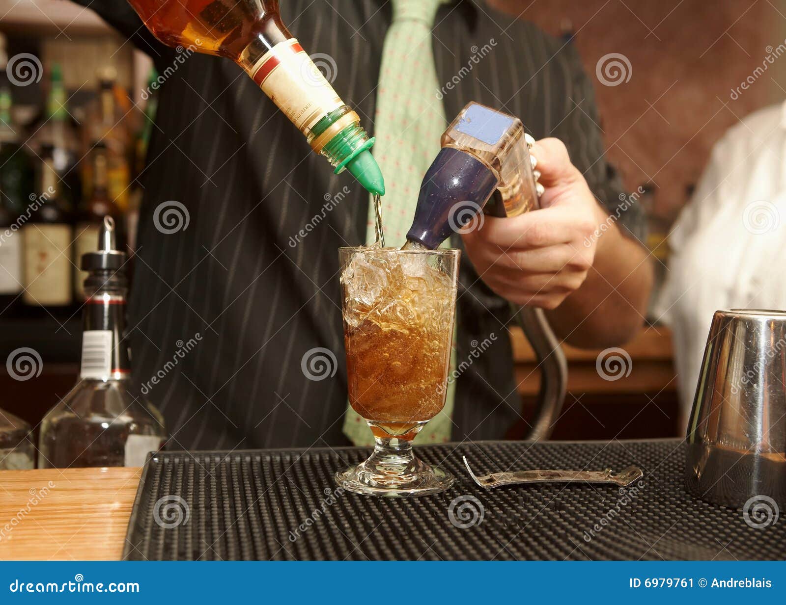 Bartender Pouring Drink stock image. Image of closeup - 6979761