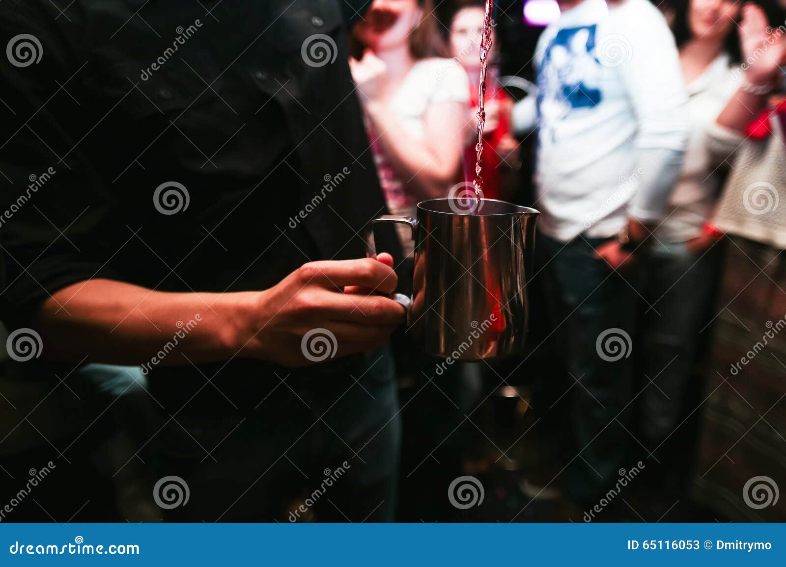 Bartender Preparing a Cocktail. Process of Preparation Stock Image ...