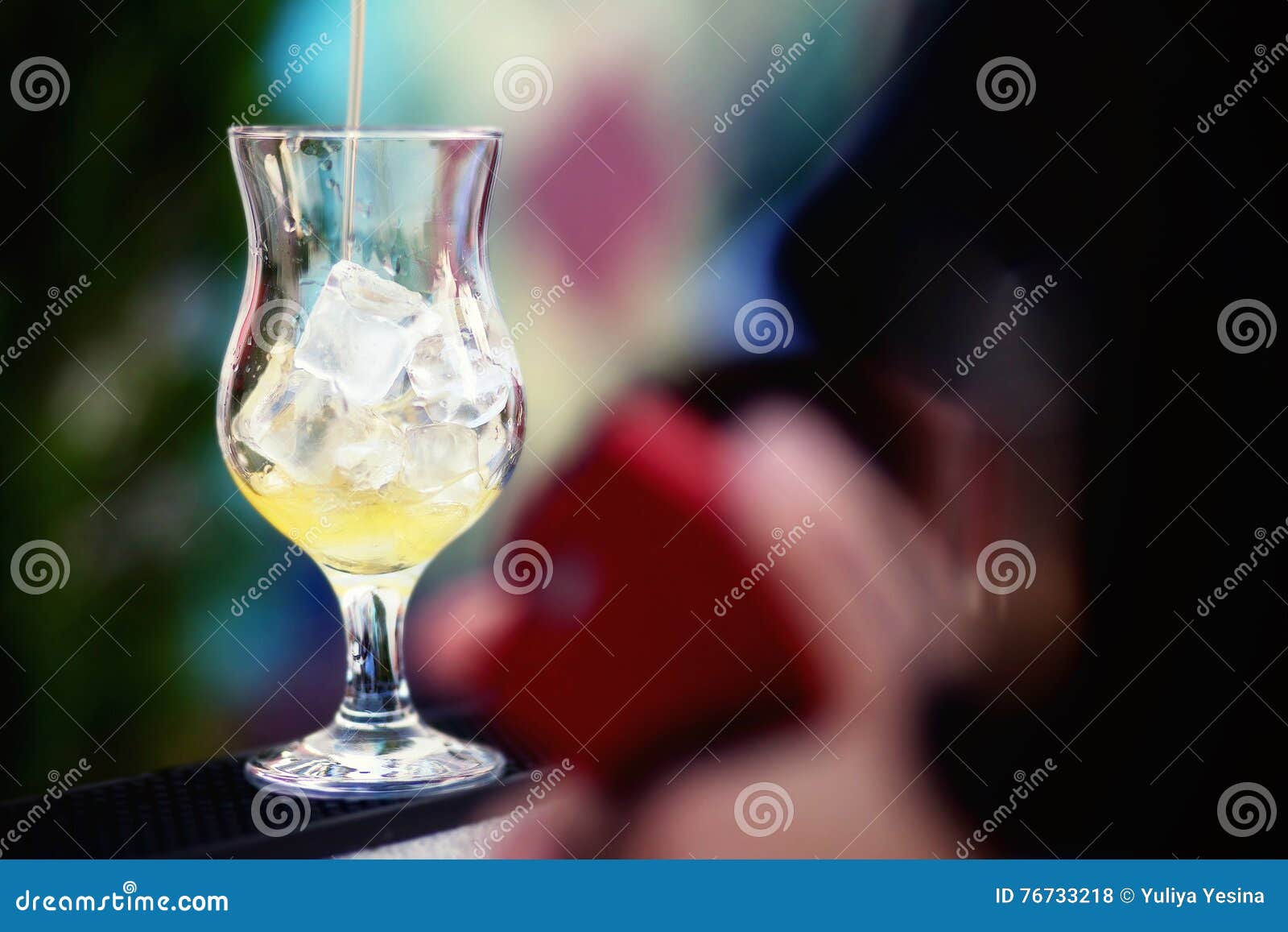 Bartender Preparing a Cocktail with Yellow Syrup Stock Photo - Image of ...