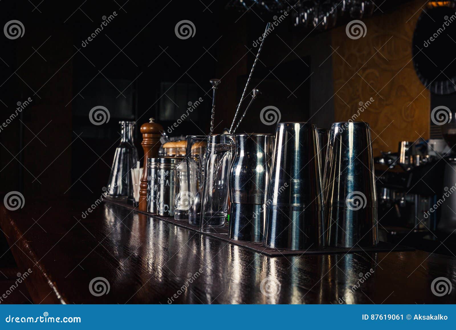 Bartender tools on bar stock image. Image of bartending - 87619061