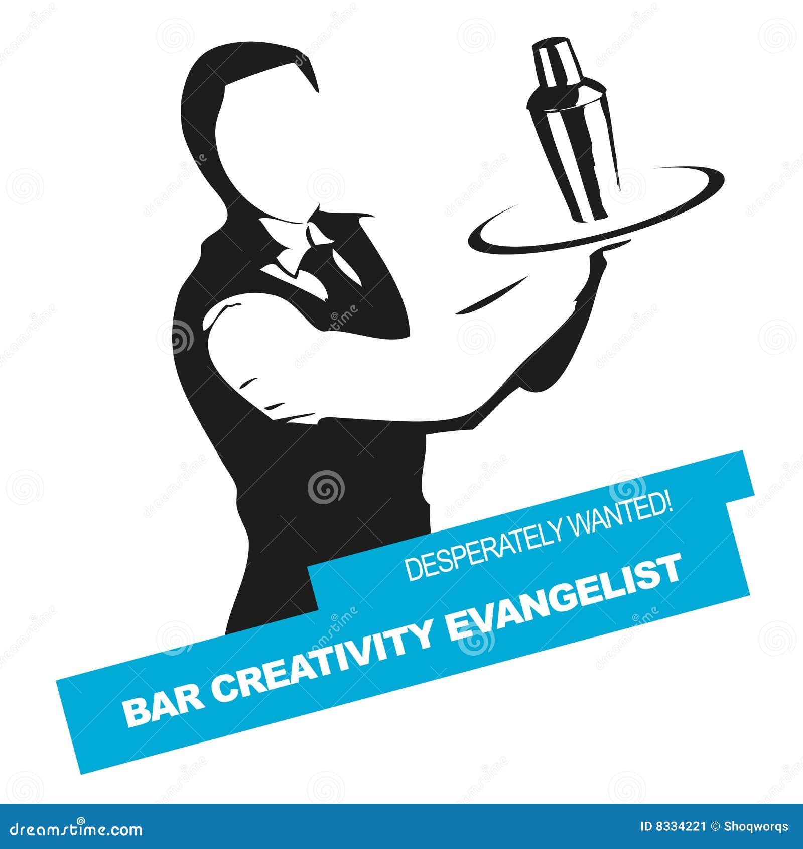 Bartender Wanted Vector Signet Stock Vector - Illustration of black ...