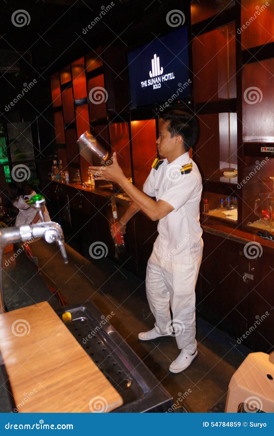 Bartender editorial stock image. Image of city, central - 54784859