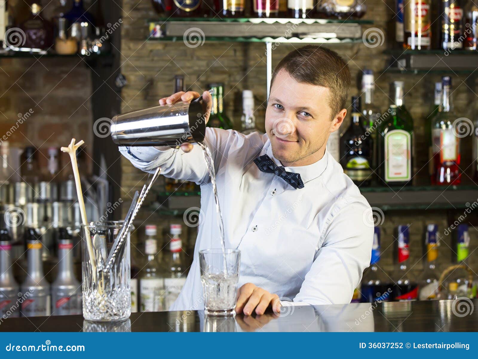 Bartender stock photo. Image of confidence, attractive - 36037252