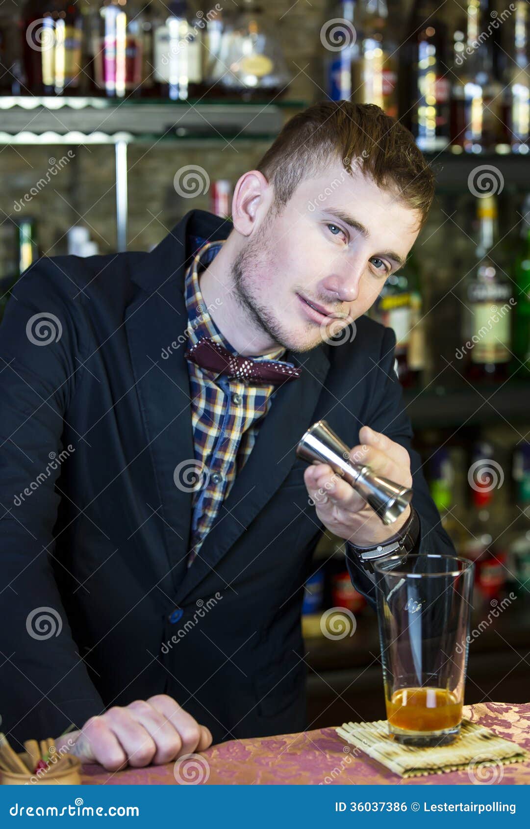 Bartender stock photo. Image of drink, male, people, handsome - 36037386