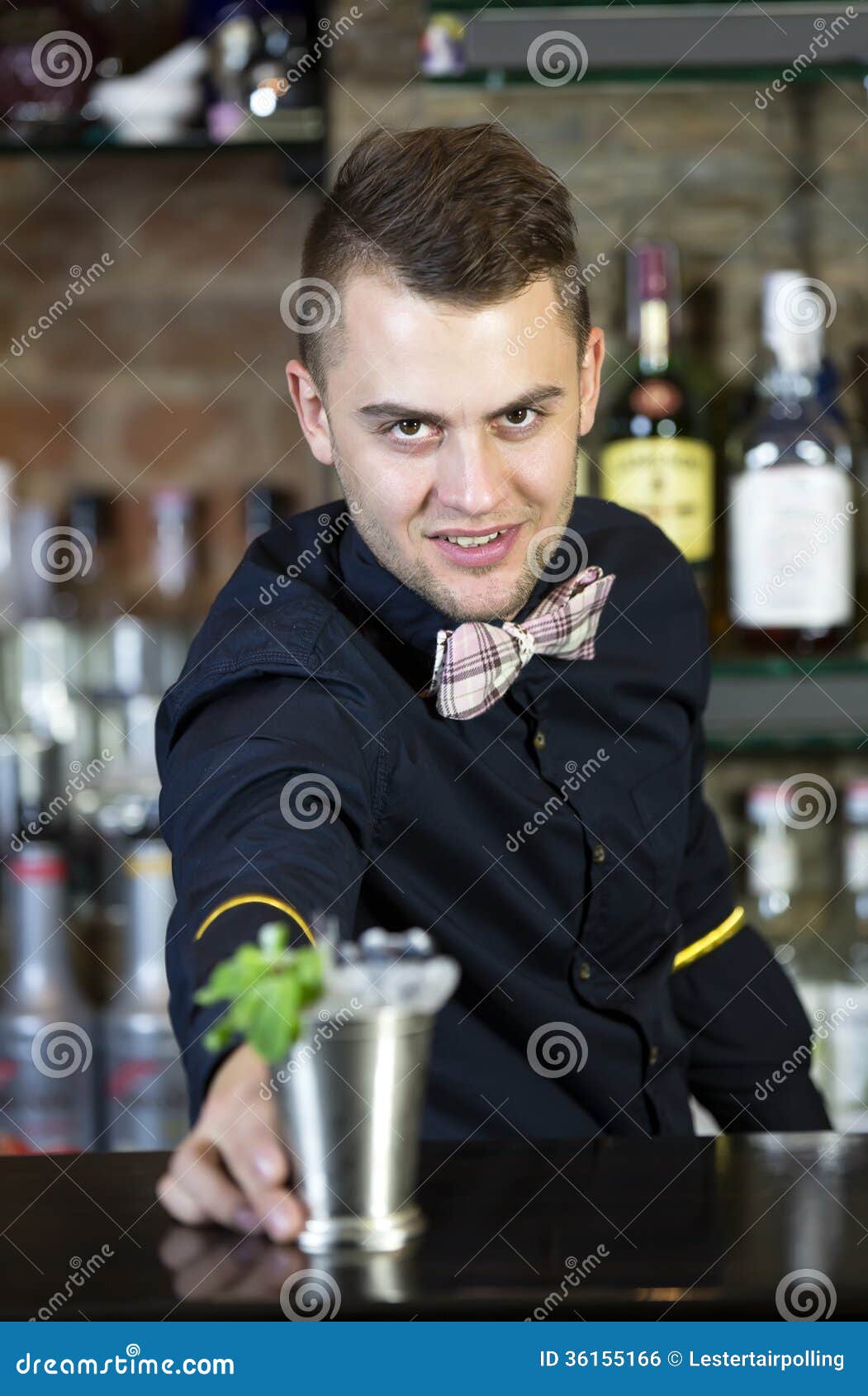 Bartender stock photo. Image of drink, glass, bottle - 36155166