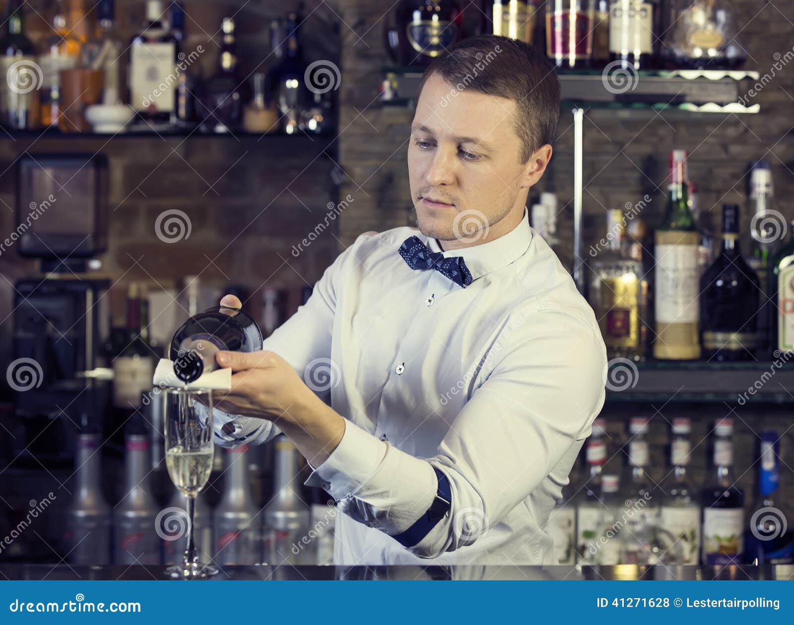 Bartender stock photo. Image of male, indoors, party - 41271628