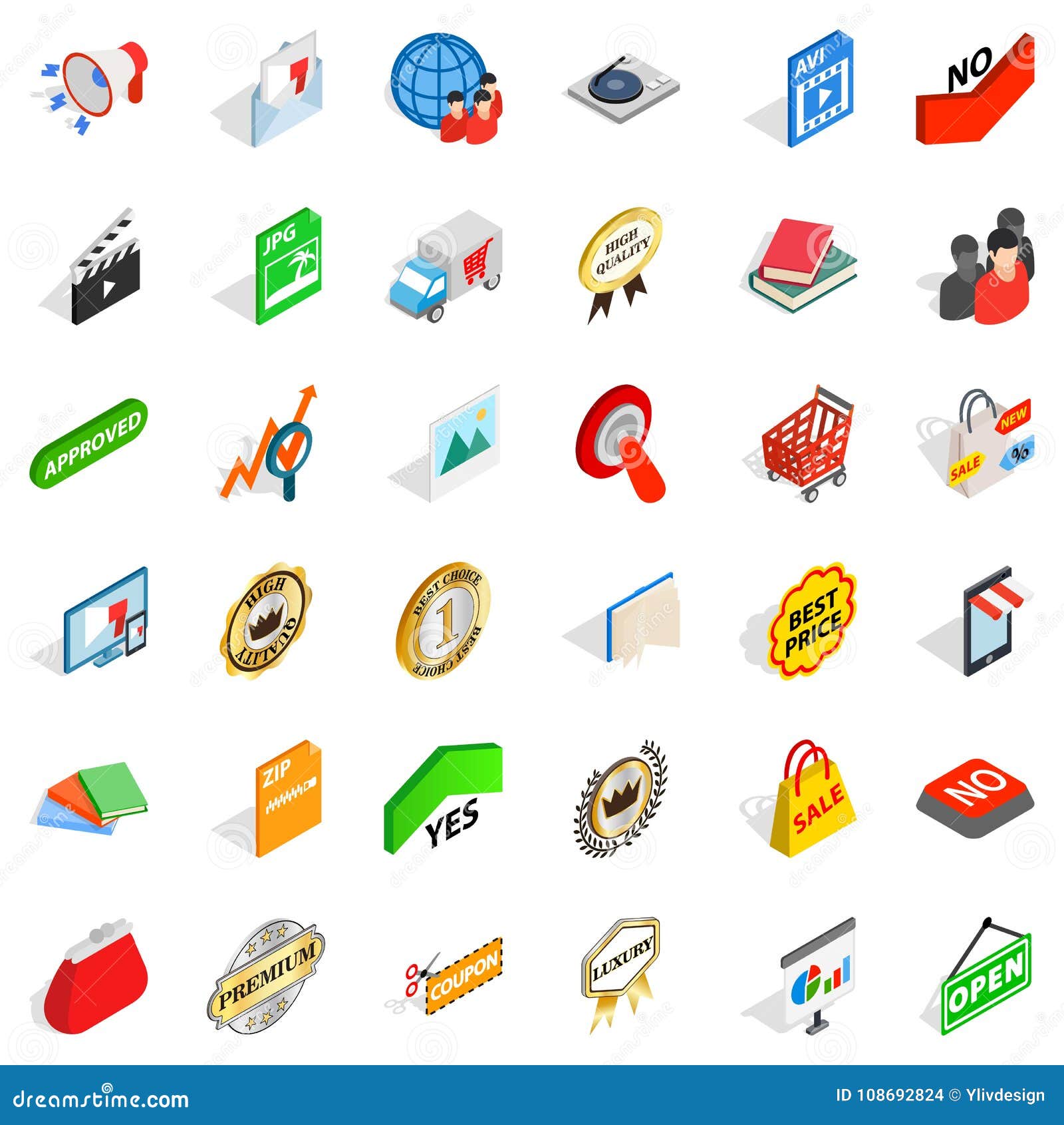 Barter Trade Icons Set, Isometric Style Stock Vector - Illustration of ...