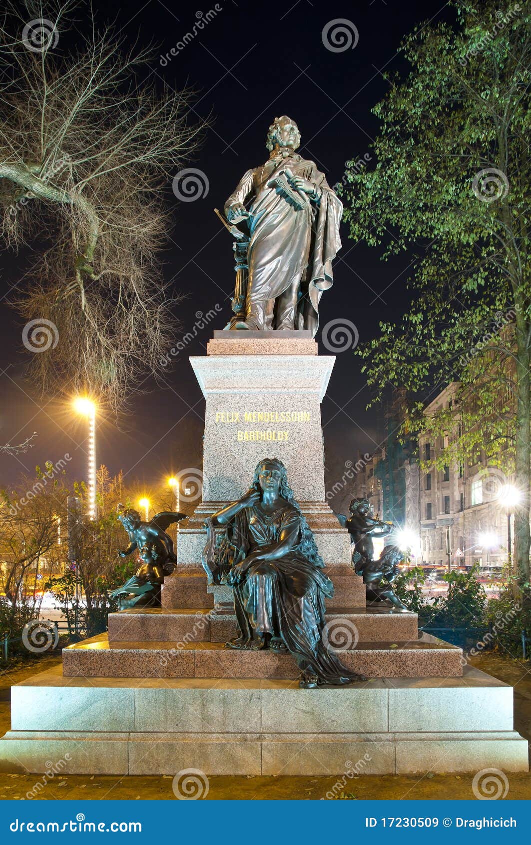Bartholdy Statue in Leipzig Stock Image - Image of model, germany: 17230509