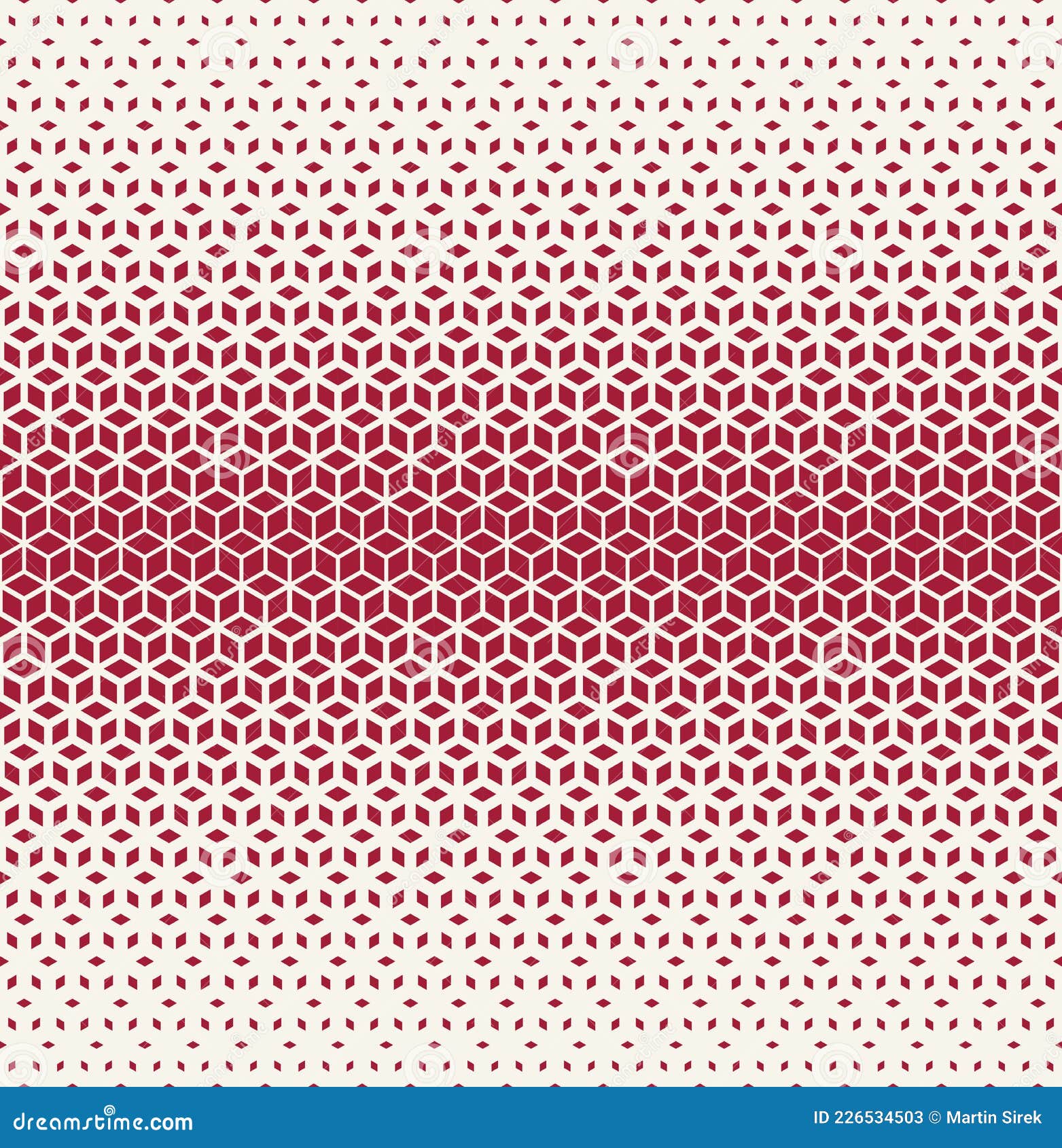Abstract Sacred Geometry Red Grid Halftone Cubes Pattern Stock Vector ...