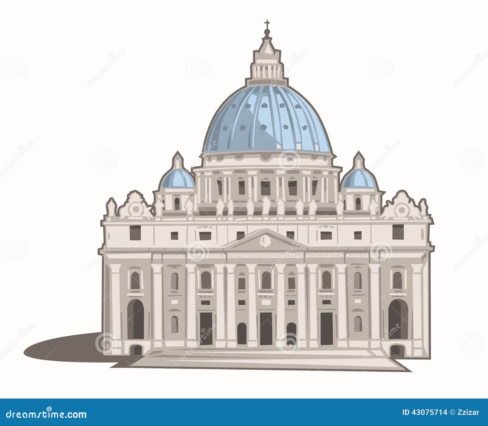 Basílica de San Pedro ilustración del vector. Ilustración de iglesia ...
