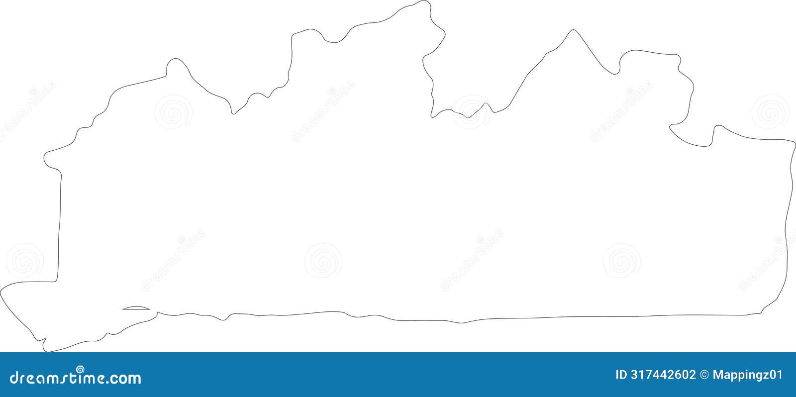 Bas-Congo Democratic Republic of the Congo Outline Map Stock ...