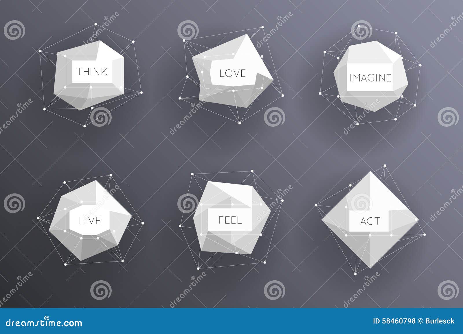 Bas Labels Modernes Polygonaux Abstraits Illustration de Vecteur ...