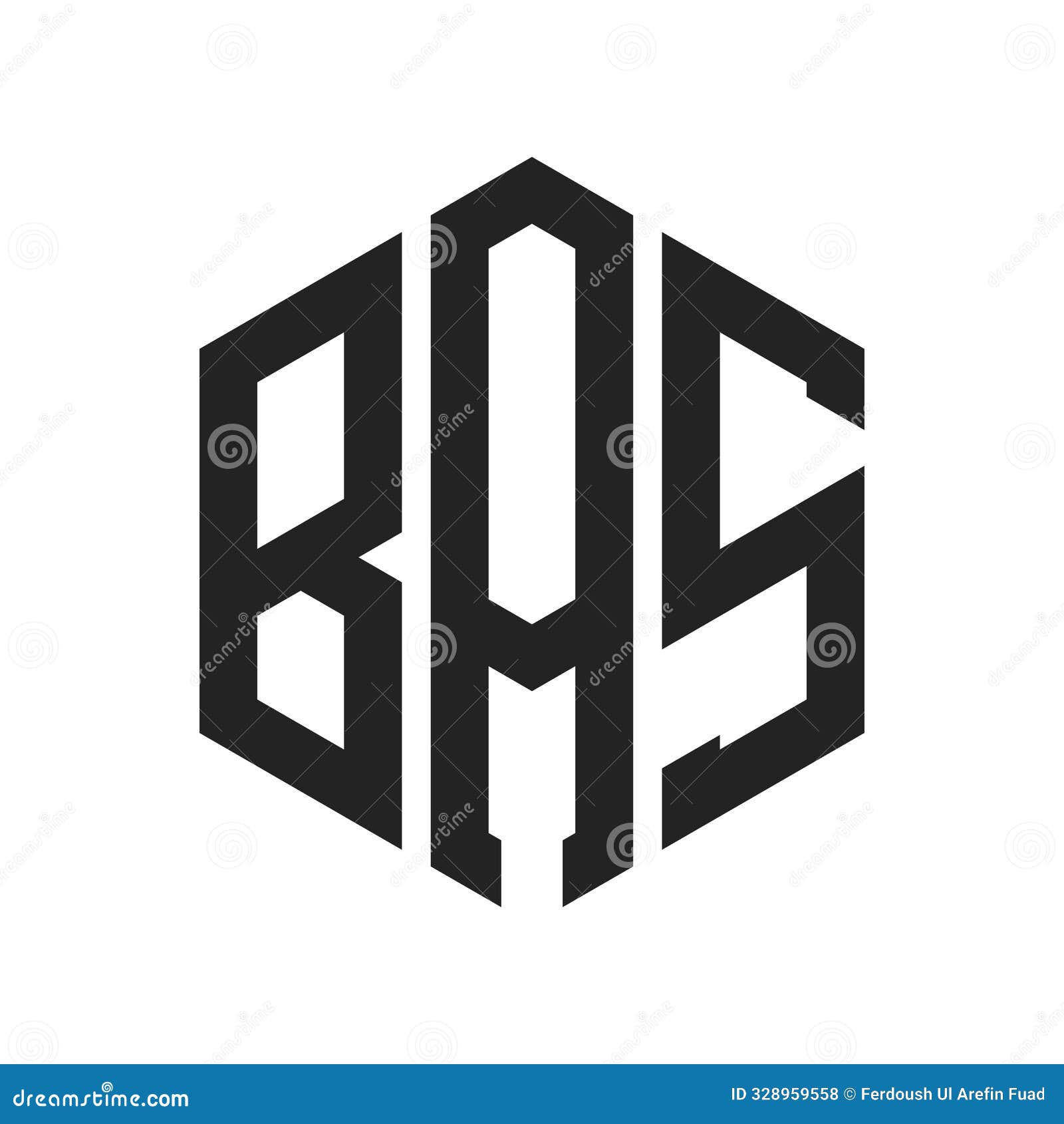 BAS Logo Design. Initial Letter BAS Monogram Logo Using Hexagon Shape ...