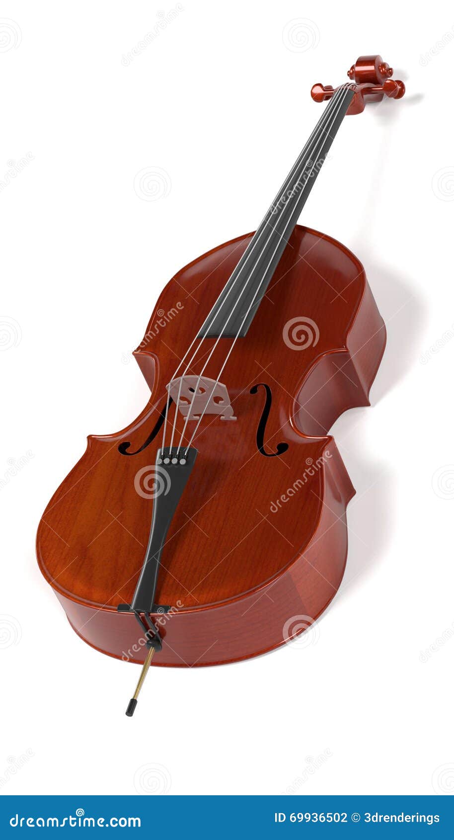 Bas - musikinstrument stock illustrationer. Illustration av realistiskt ...