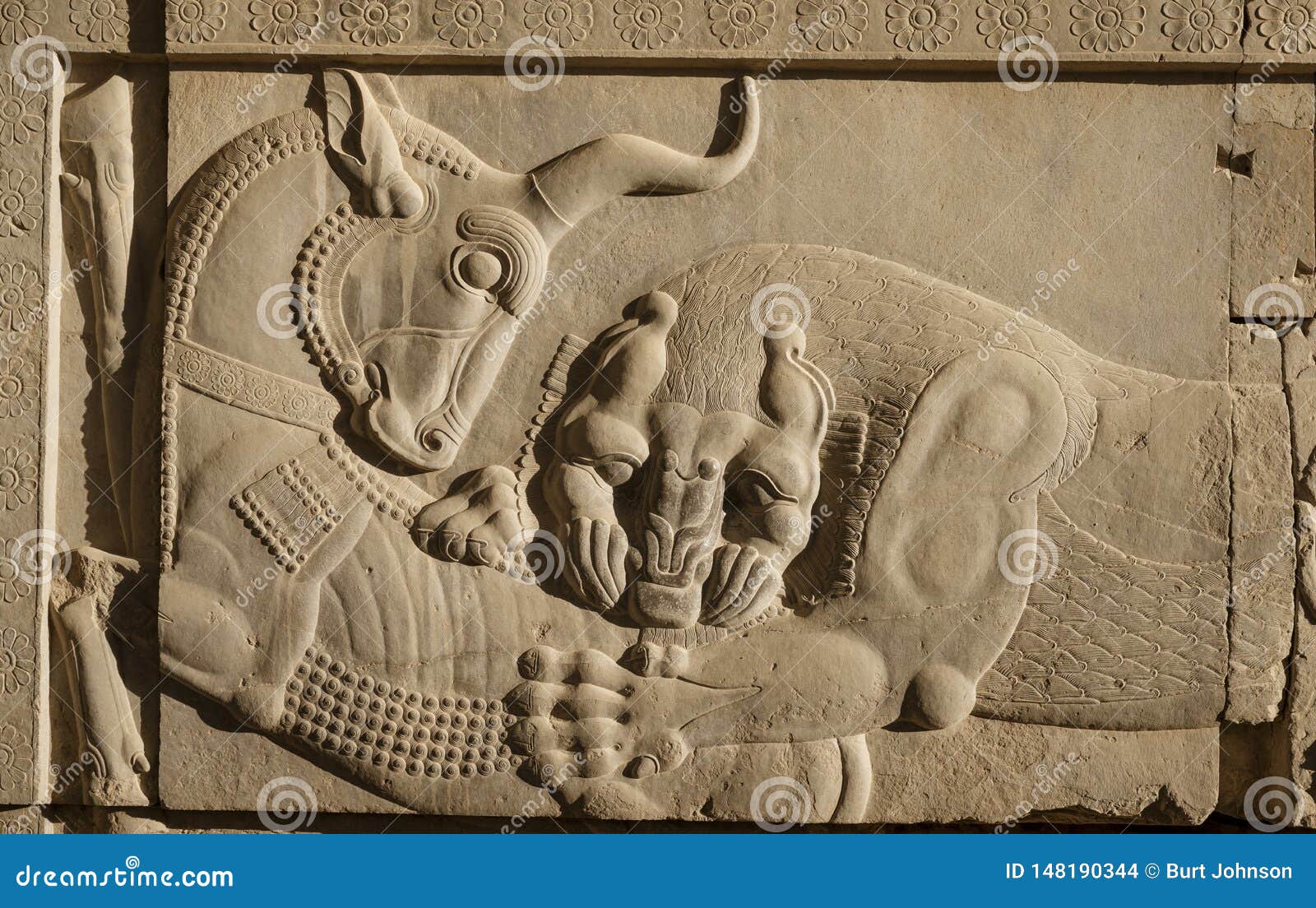 Bas-Relief Carvings at Persepolis Stock Photo - Image of ancient ...