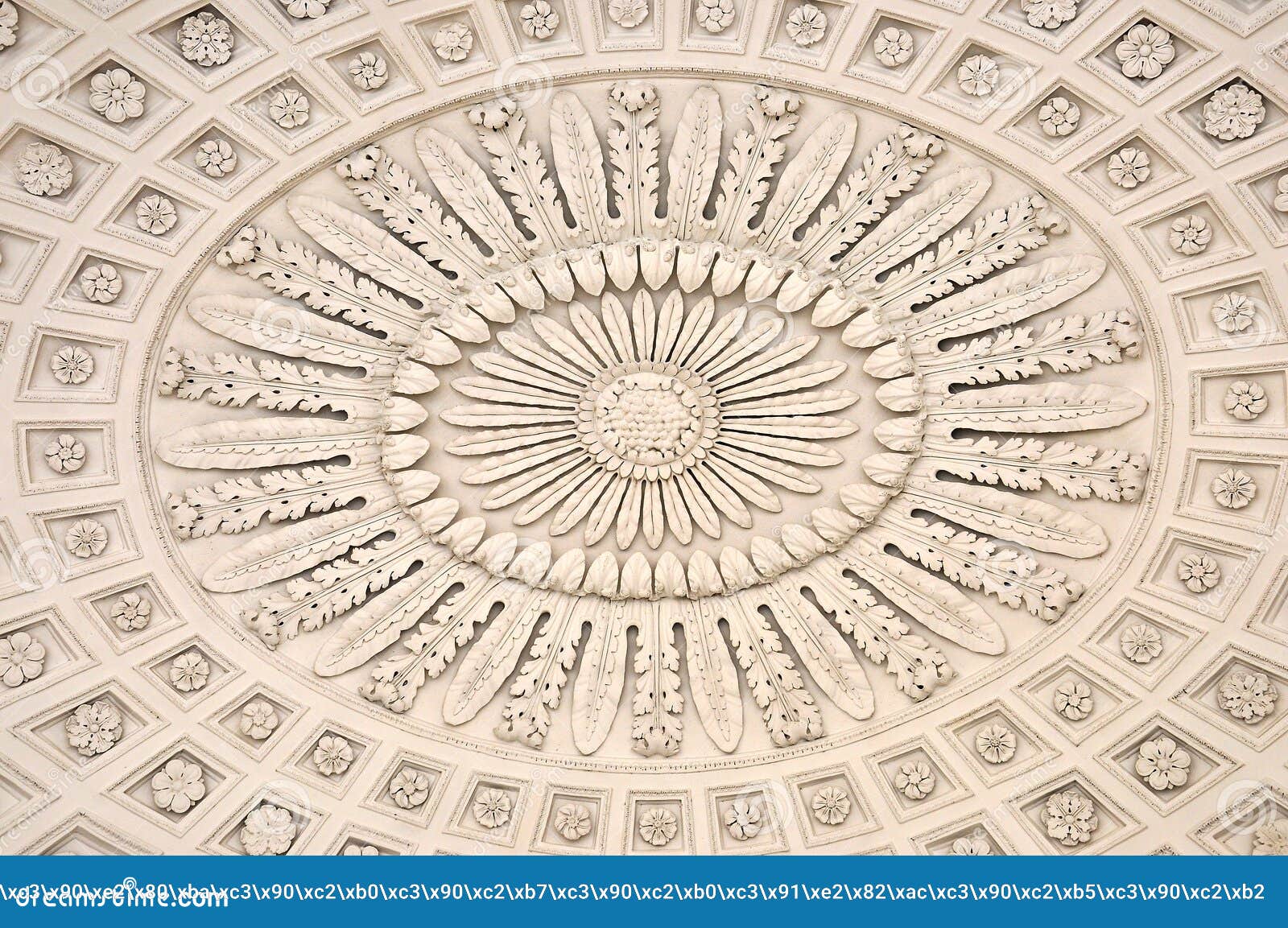 Bas-relief on the Ceiling of the Building. Stock Image - Image of ...