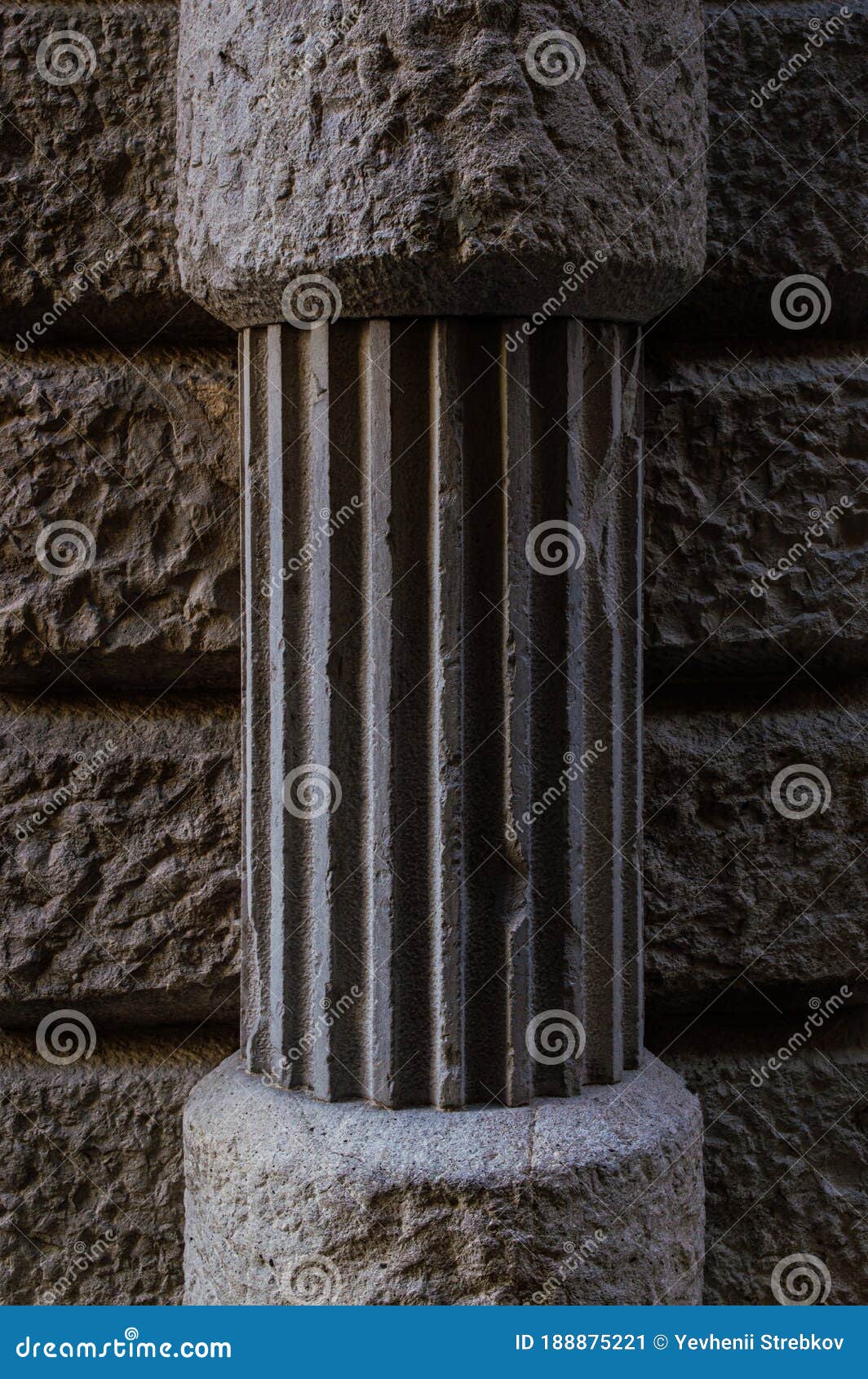 A Bas-relief of Concrete on the Facade of the Building Stock Image ...
