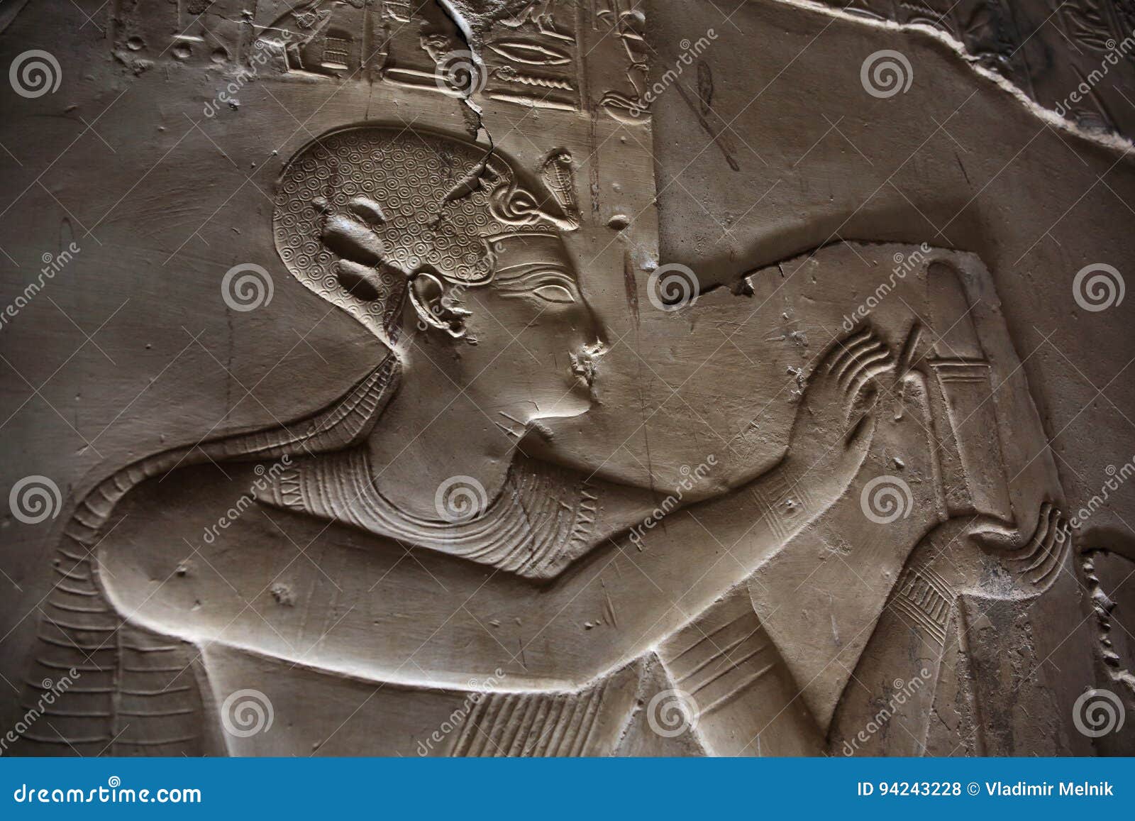 Bas-relief Details of Ancient Egypt Temple Stock Photo - Image of ...