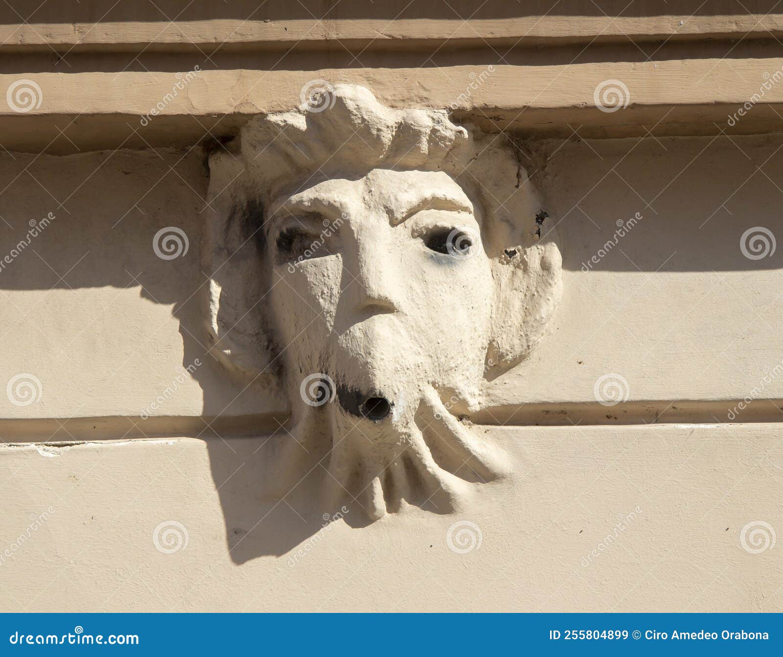 Bas-relief of face stock image. Image of head, ruin - 255804899