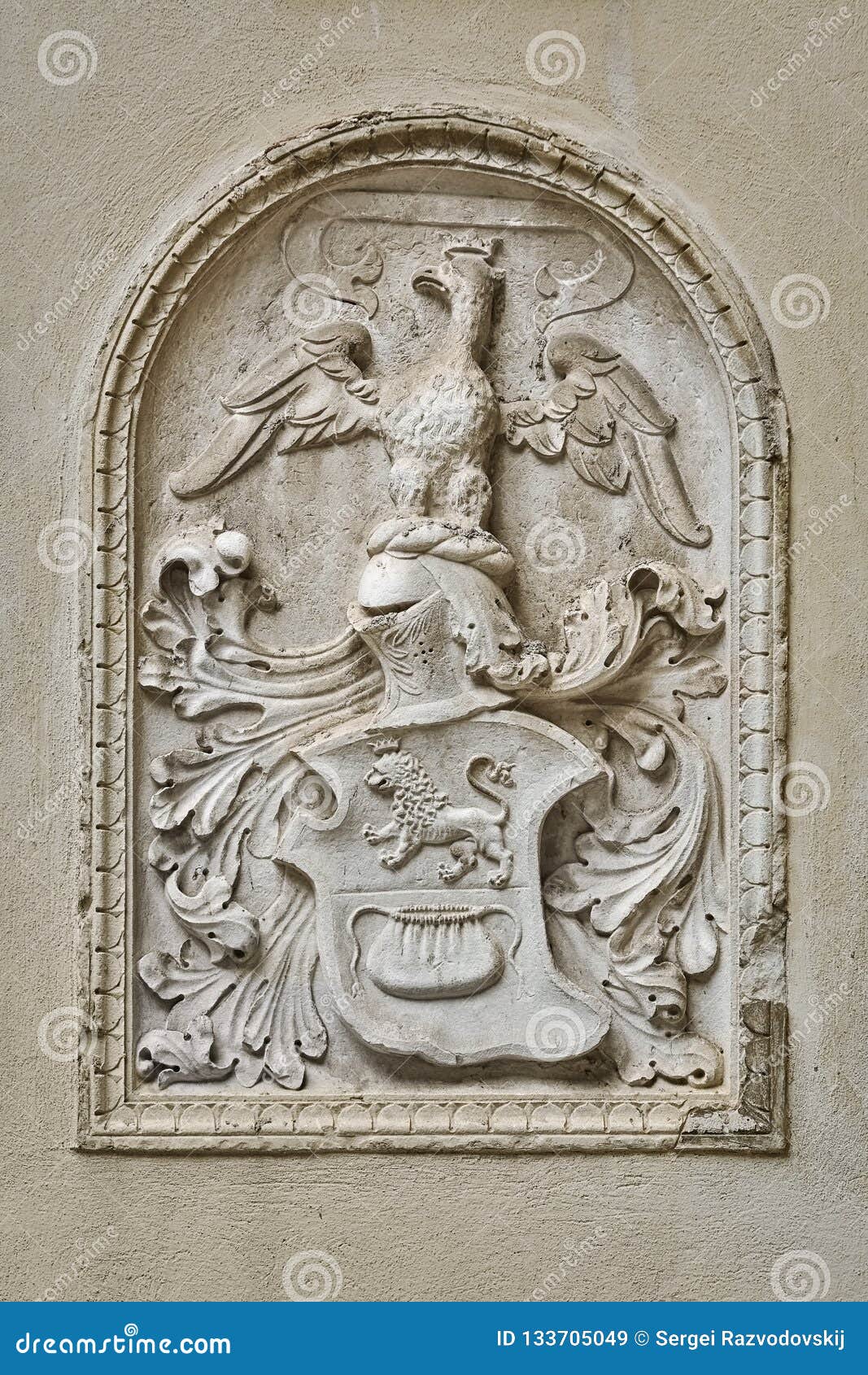 Bas-relief in the Form of a Coat of Arms Stock Image - Image of ...