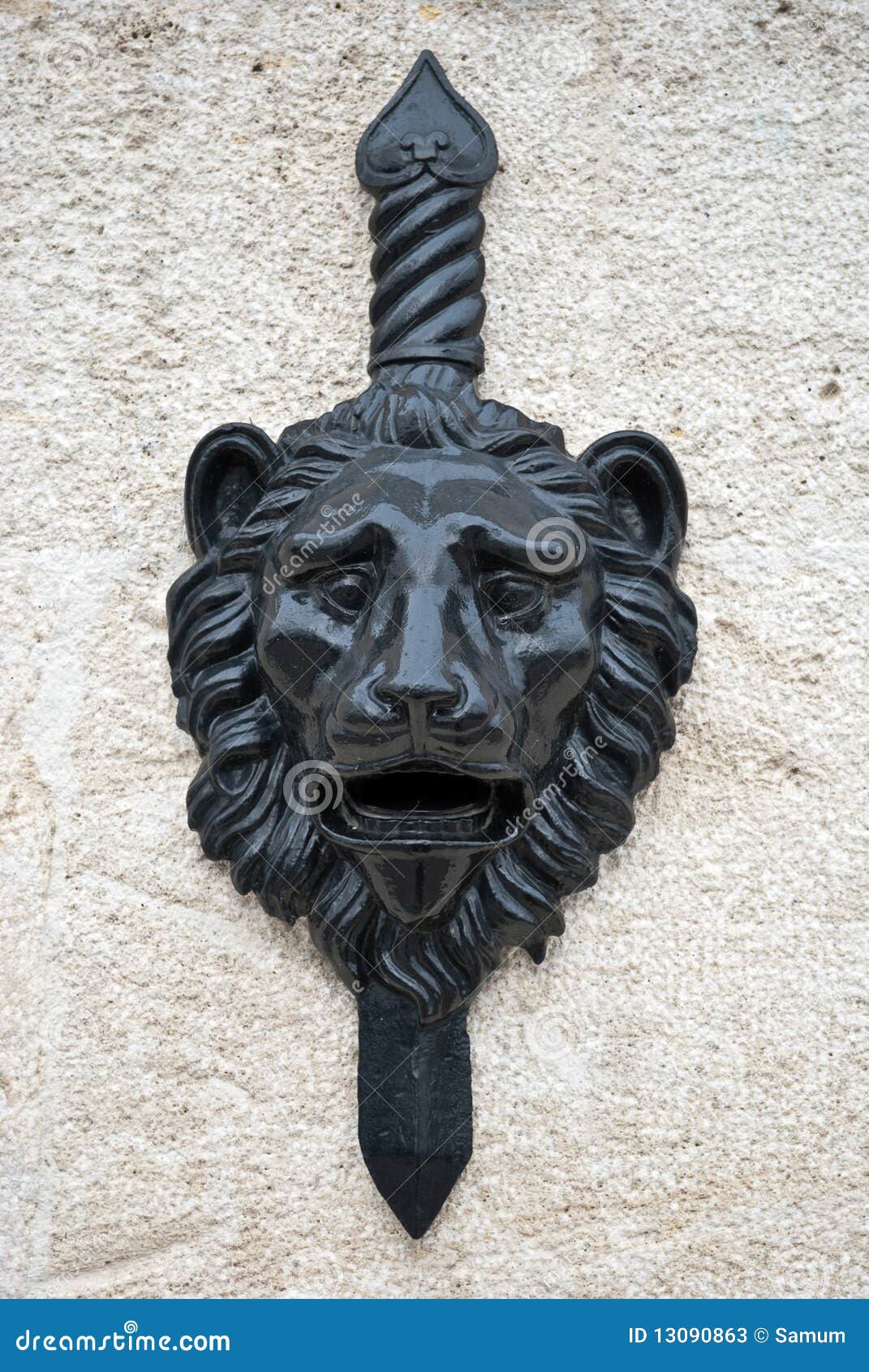 Bas-relief of head of lion stock image. Image of renaissance - 13090863