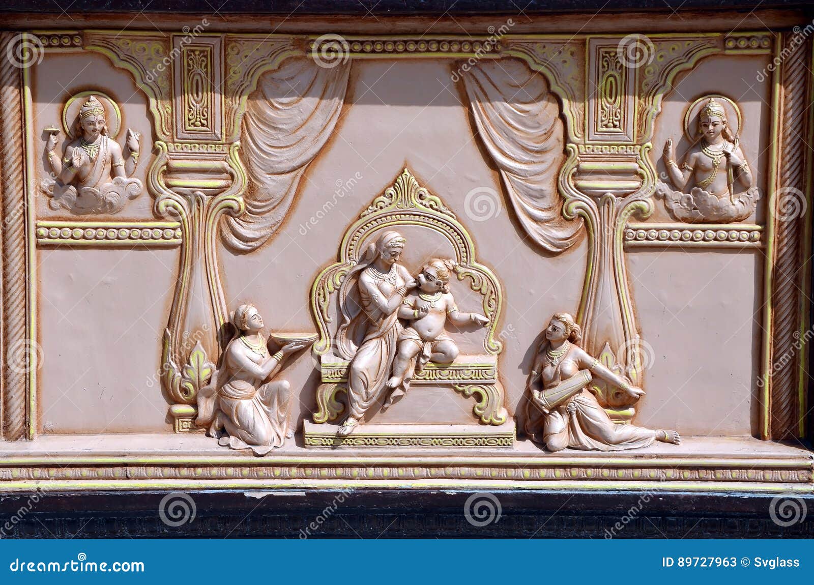 Hanuman Bas-relief Sculpture From Ramayana, One Of The Great Hindu ...