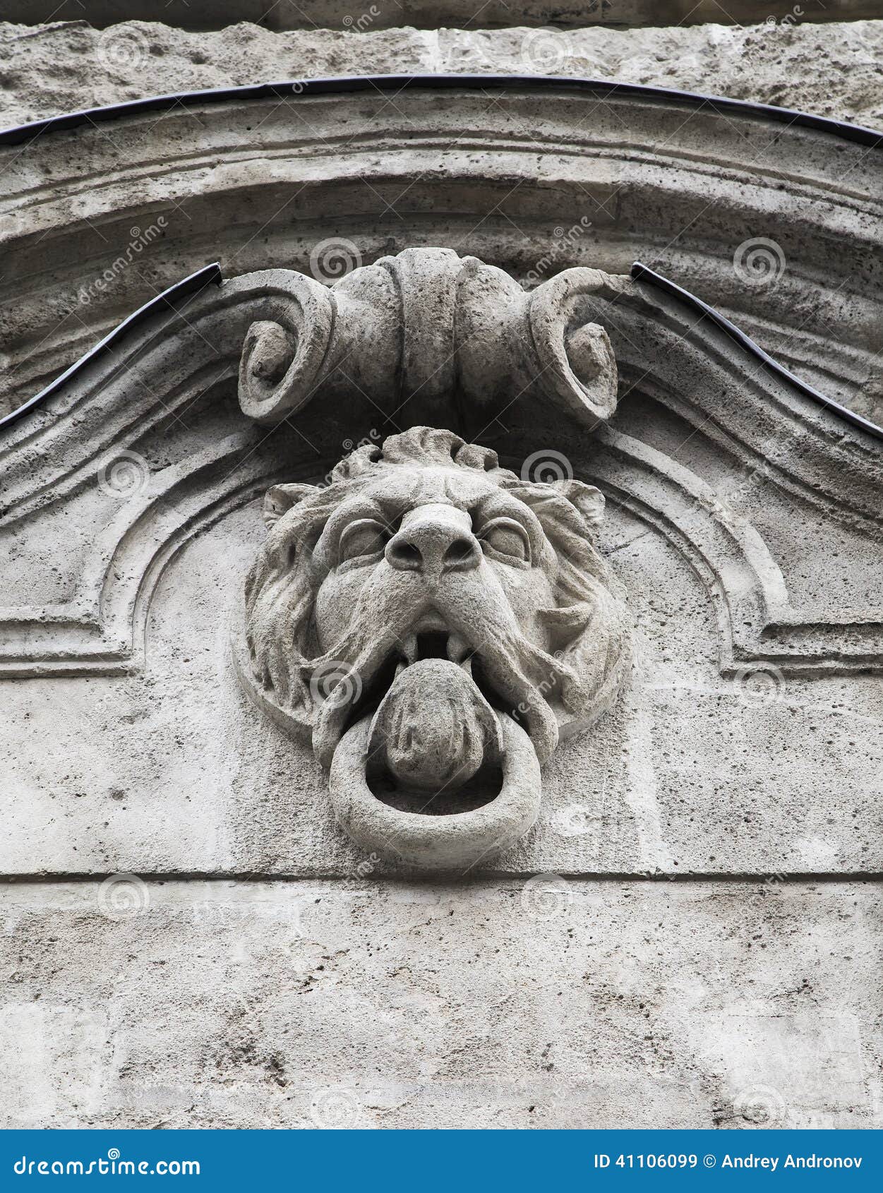 Bas-relief in the Ideal Head of a Lion Stock Image - Image of ...