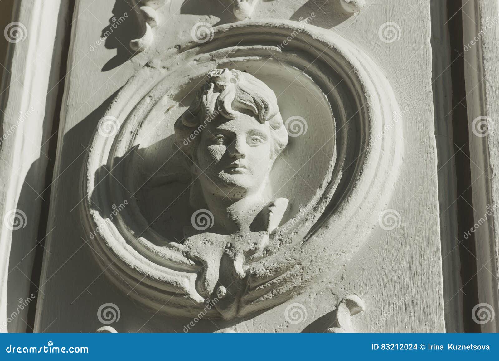 The Bas-relief with the Image of a Young Woman Stock Photo - Image of ...