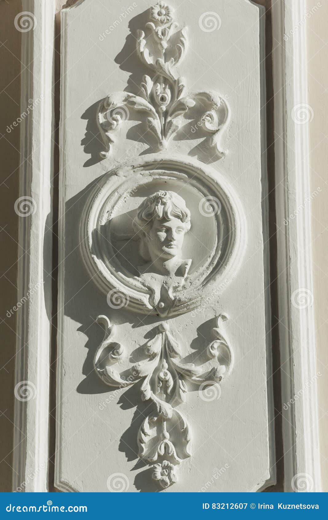 The Bas-relief with the Image of a Young Woman Stock Image - Image of ...