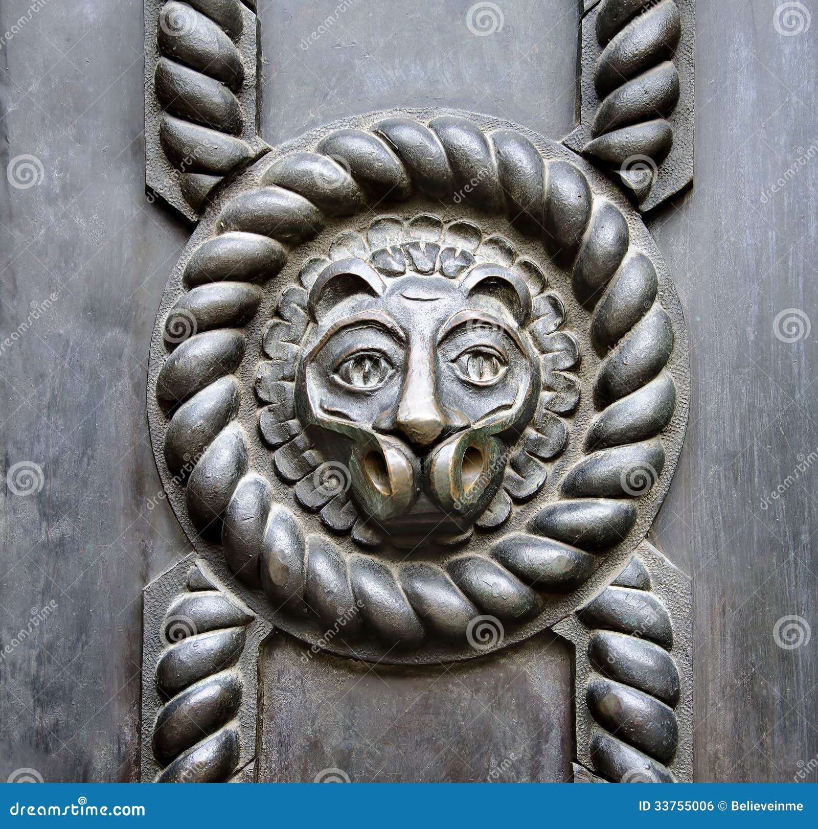 Bas-relief of a lion stock photo. Image of wall, iron - 33755006