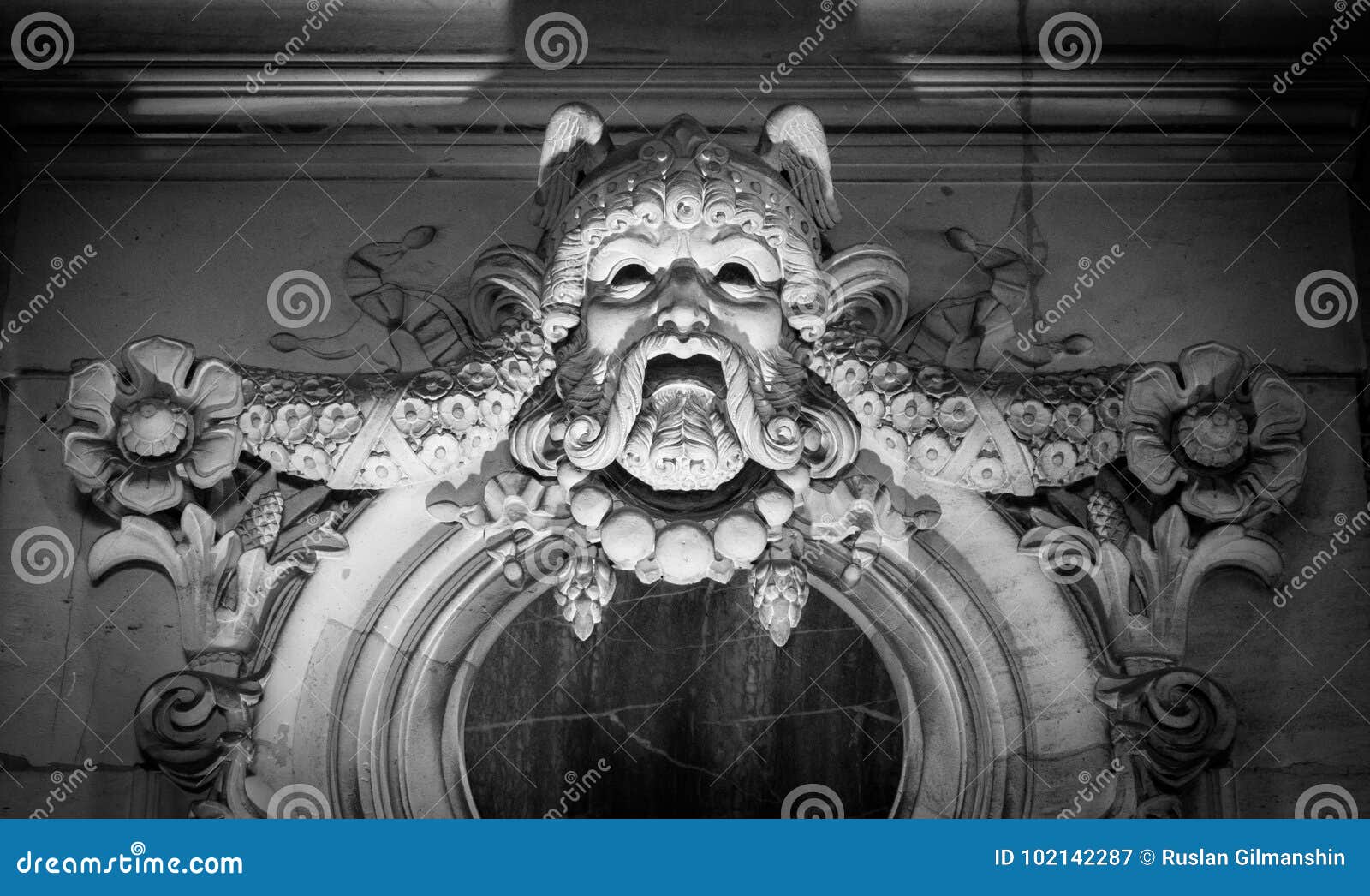 Bas Relief from Old Building Stone Face Stock Image - Image of culture ...
